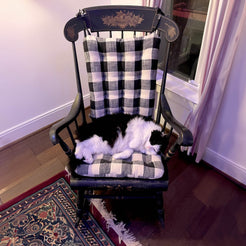 Buffalo Check Rocking Chair Cushions - Latex Foam Fill - Reversible ...