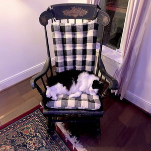 Buffalo Check Rocking Chair Cushions - Latex Foam Fill - Reversible