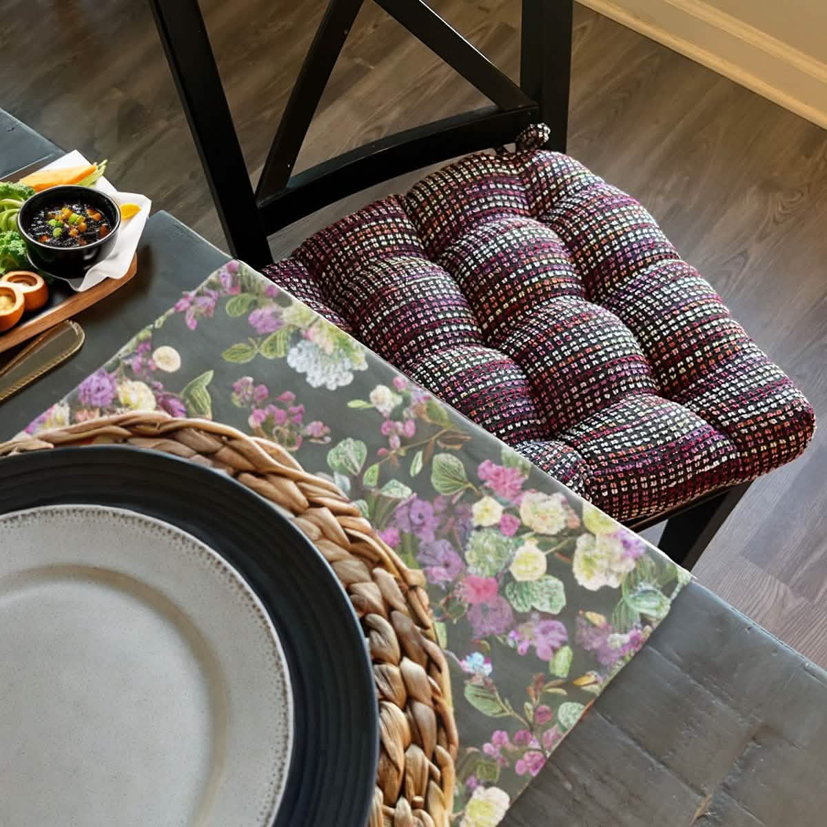 Louisa Multi Dining Chair Pads - Reversible, Latex Foam Fill – Barnett ...