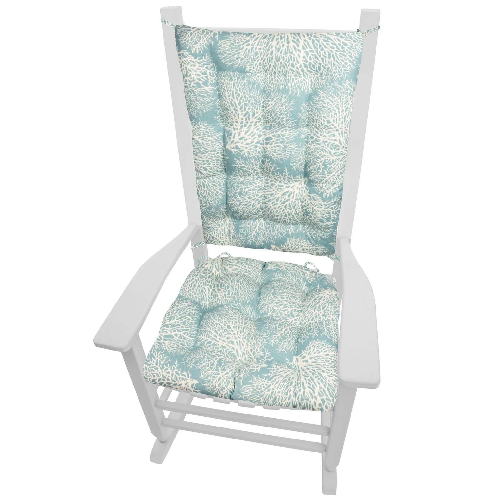 Ariel Fan Coral Rocking Chair Cushions - Latex Foam Fill – Barnett Home ...