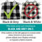 Buffalo Check Black & Grey Rocking Chair Cushions - Latex Foam Fill ...