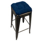 Micro-suede Royal Blue Square Industrial Bar Stool Cushion - 12 ...